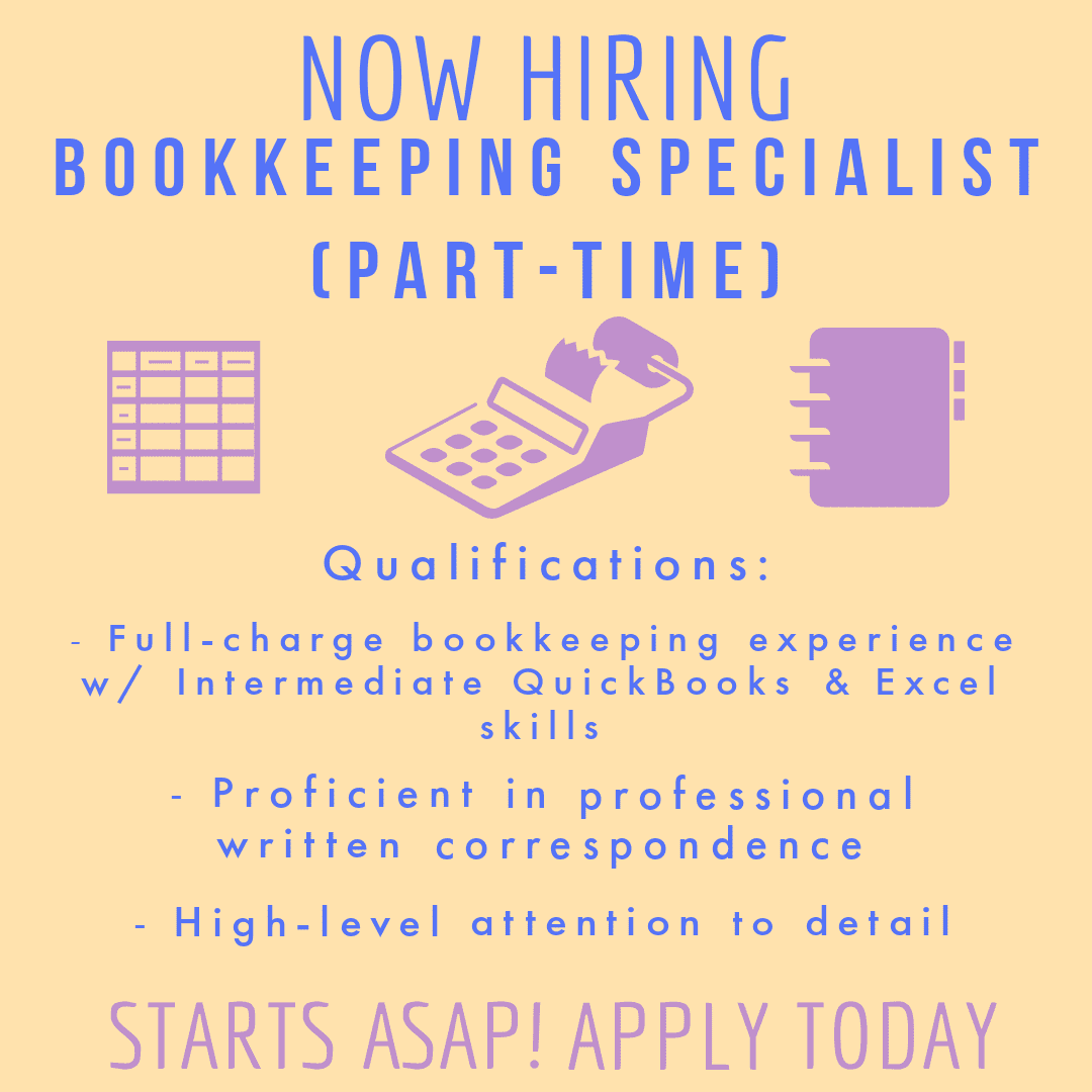 Now Hiring: (Part-time) Bookkeeping Specialist - Houston Children’s Charity